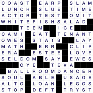 Daily Commuter Puzzles - Daily Commuter Crossword Answers