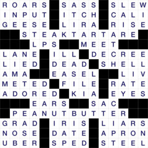 Daily Commuter Puzzles - Daily Commuter Crossword Answers
