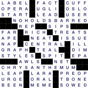 Daily Commuter Puzzles - Daily Commuter Crossword Answers