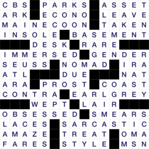 Daily Commuter Puzzles - Daily Commuter Crossword Answers